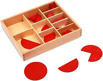 Amazon.com: Baby Toy Montessori Cut-Out Labeled Fraction Circles 1-10 ...