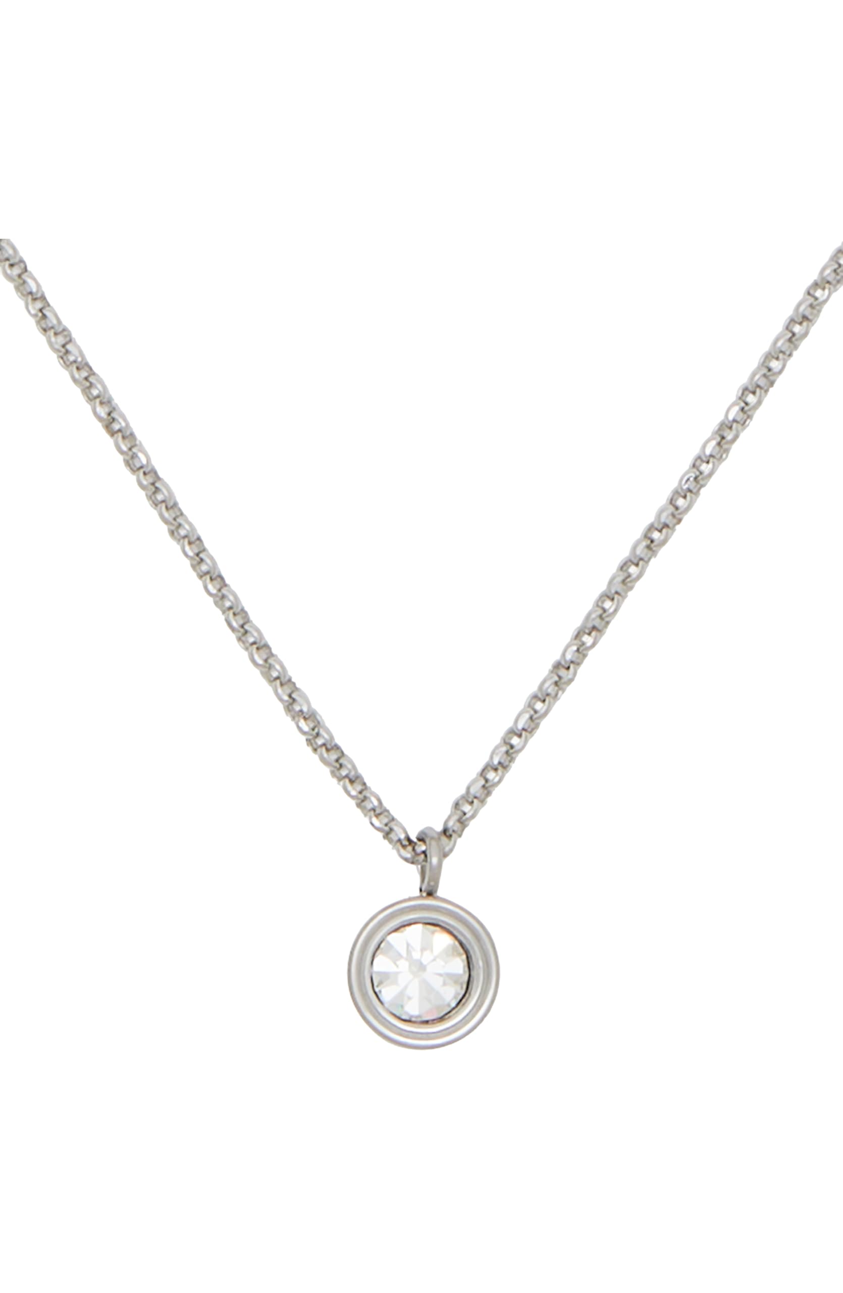Amazon.com: kate spade new york Set in Stone Mini Pendant, Clear ...