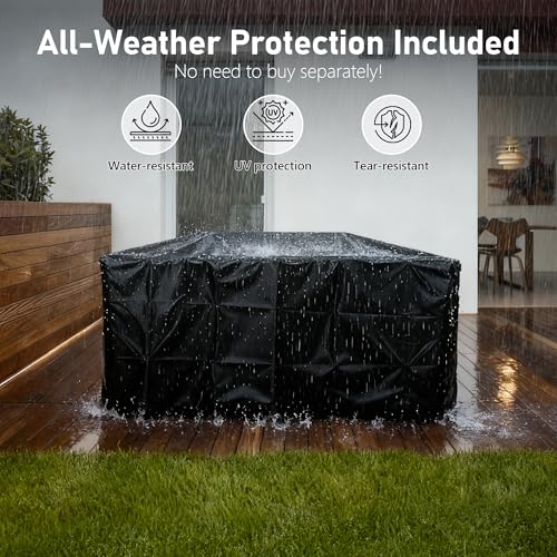 Rotihom 55" Propane Fire Pit Table,50000btu Gas Fire Pit Table with ...