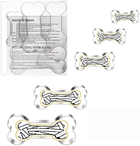 Amazon.com: Doggie Treat Cookie Cutter 4 Pc Set – Dog Bones and Heart ...