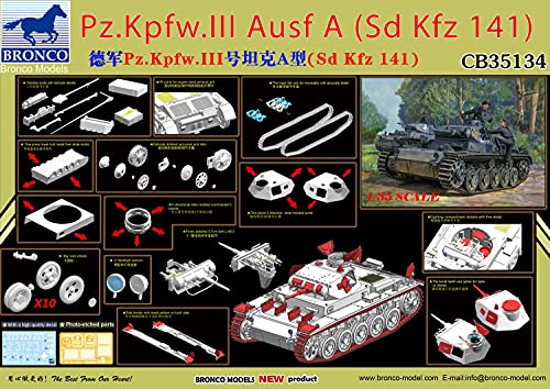 Buy Bronco Models Panzerkampfwagen III Ausf. A Model Kit (1/35 Scale ...