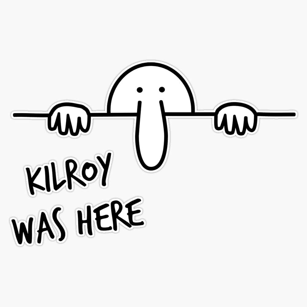 Amazon.com - Vintage Kilroy was Here Graffiti Sticker Vinyl Decal ...
