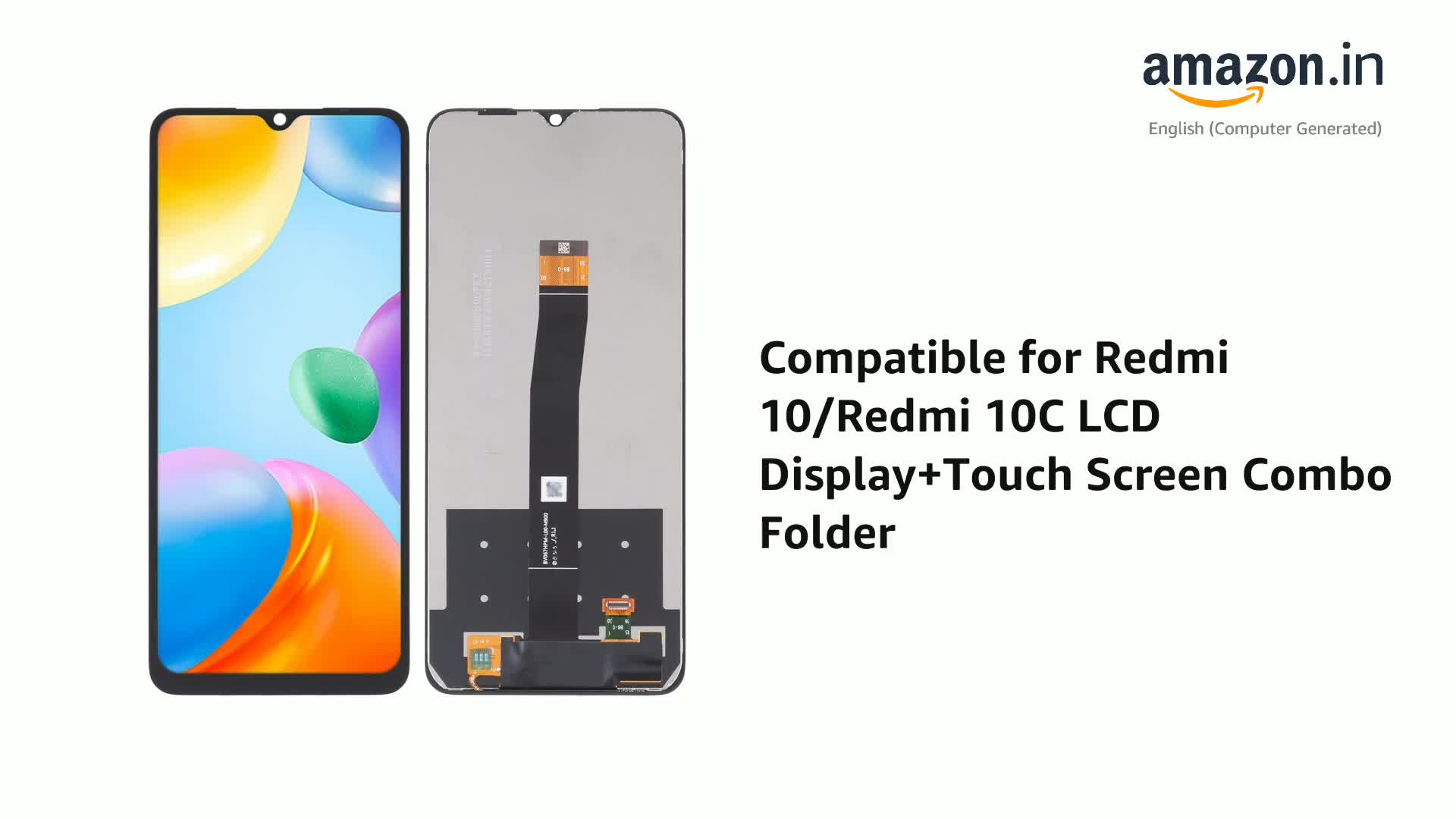 Watch Compatible for Redmi 10/Redmi 10C LCD Display Touch Screen Combo ...
