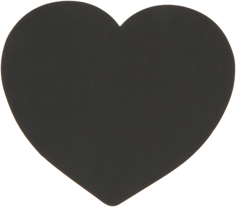 Amazon.com: Darice Sticky Back Heart Shape Chalkboard, Black : Office ...