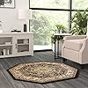 Amazon.com : Bellagio Traditional Octagon Area Rug Black 401 (4 Feet X ...