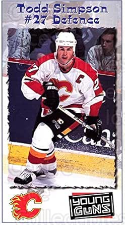 Amazon.com: Todd Simpson Hockey Card 1997-98 Calgary Flames Postcards ...