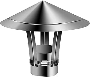 LWJSOCP Chimney caps for outside, Cone Top Round Chimney Cover, with ...