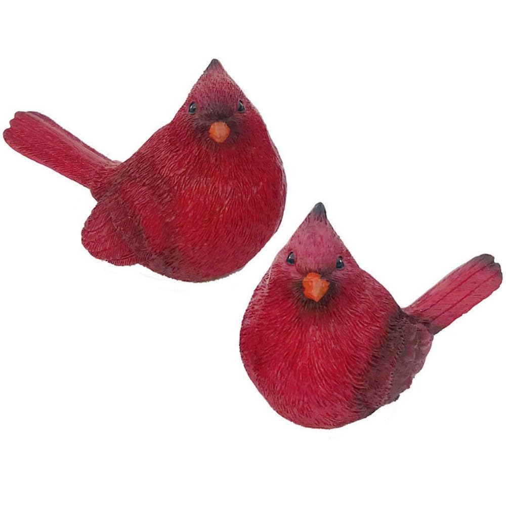 Amazon.com: Cardinal Figurines Red Cardinal Bird Statue Figures for ...