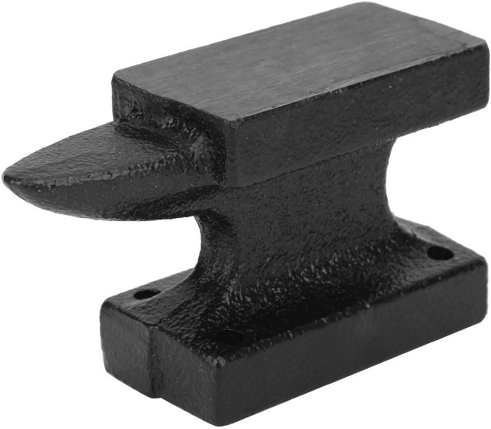 Cast Iron Anvil, High Hardness Rugged Round Horn Anvil Blacksmith ...