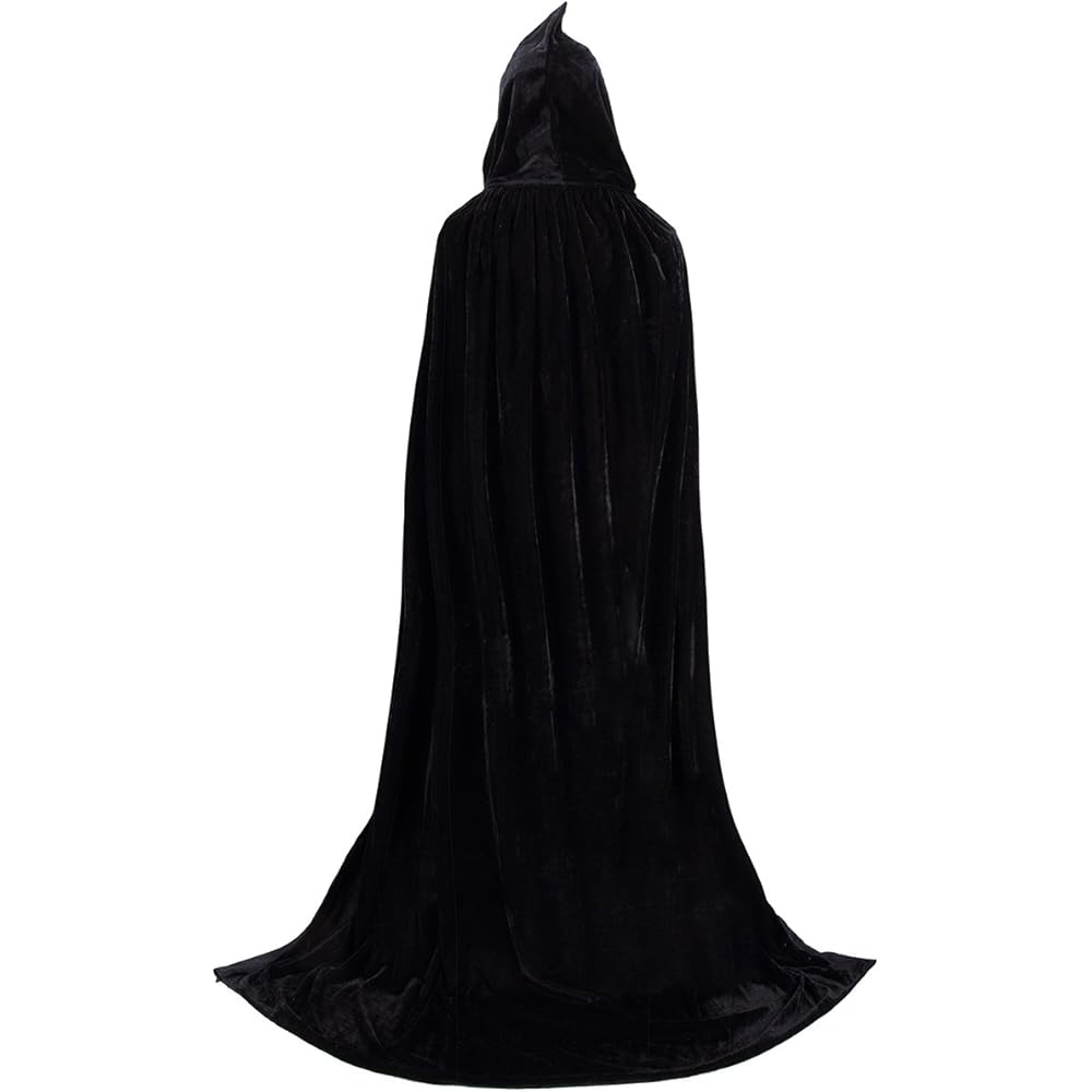 $5/mo - Finance Full Length Hooded Cloak Velvet Halloween Costume Cape ...