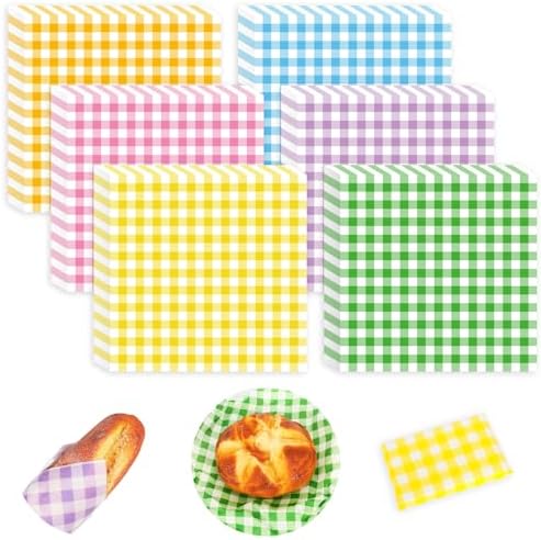 Amazon.com: Whaline 240 Sheets Plaids Wax Paper Sheets Spring Easter ...