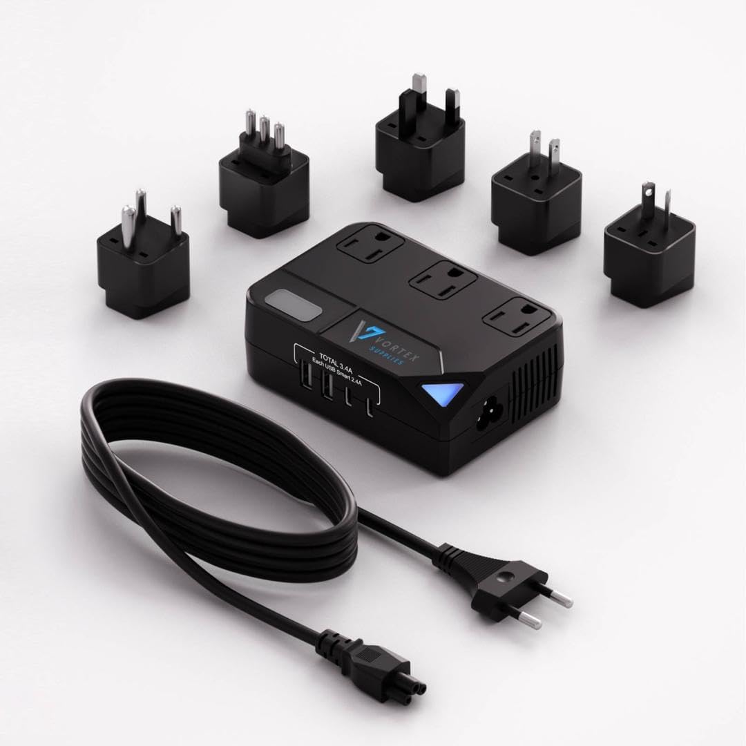 2300W International Travel Adapter & Voltage Converter (220V to 110V ...