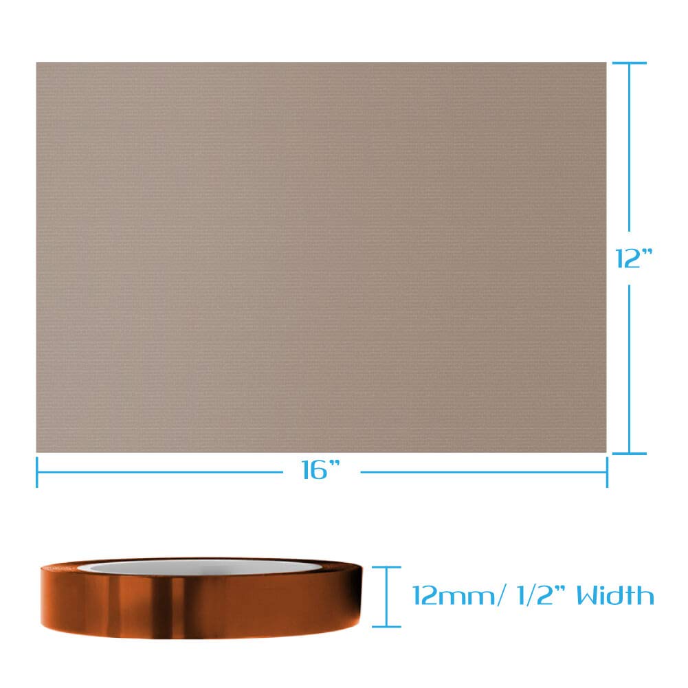 High Temp Tape and Teflon Sheet for Vinyl Heat Press, Sublimation Heat ...