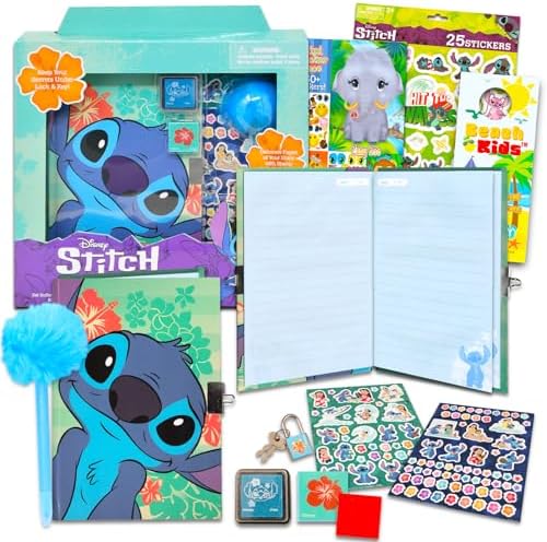 Lilo and Stitch Secret Diary Set for Kids - 3 Pc Bundle with Disney ...