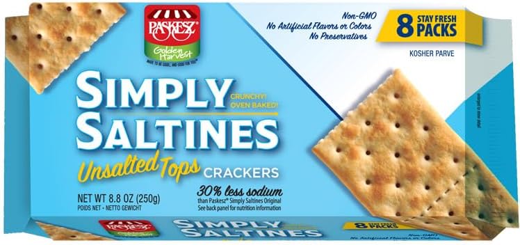 Amazon.com: Only Kosher Candy Simply Saltines Unsalted Tops Crackers ...