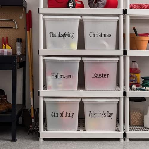 Amazon.com: Storage Tote Labels | Holiday Storage bin labels | Garage ...