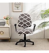 Amazon.com: BSYMDH Stretch Office Chair Covers Durable Zipper Stretch ...