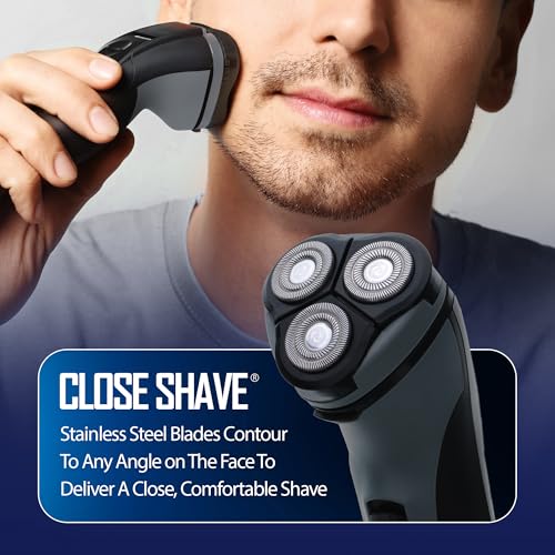 Barbasol Rotary Shaver, Rechargeable Electric Rotary Shaver with ...