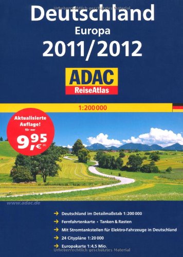 Amazon.co.jp: ADAC ReiseAtlas Deutschland, Europa 2011/2012 ...