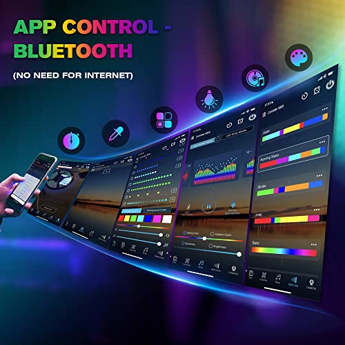 Snapklik.com : HUSUKU Dream Color LED Boat Strip Lights, 2x164ft RF ...