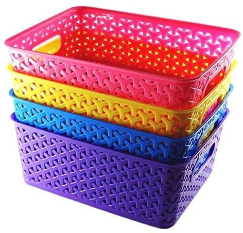 Xllent Multi Color Set of-4 Storage Basket for Multipurpose Use/Fruit ...