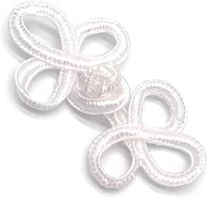 Amazon.com: 3-Loop White Frog Button Closure 2.4 inch 1 Pair/Pack ...