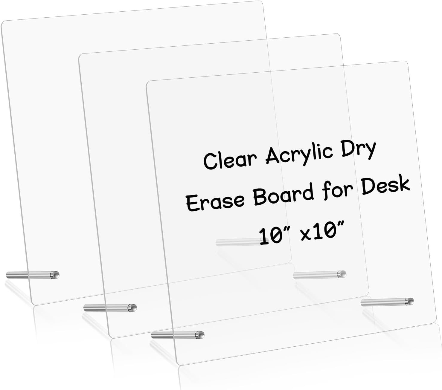 Amazon.com : 3 Pack Acrylic Dry Erase Board for Desk 10 * 10 inches ...
