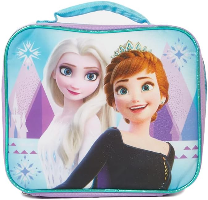 Amazon.com: Disney Frozen Lunch Box Elsa And Anna 2-Sided Design ...