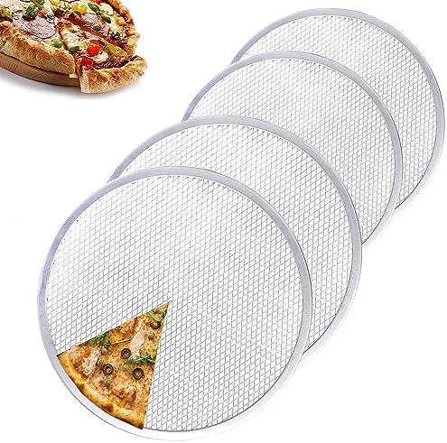 AZKEEGREY 4 Pack Aluminum Pizza Screen, 10 inch Pizza Mesh Trays for ...