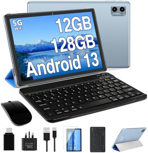 Tablet 10'' Android 13 10GB RAM+64GB ROM(TF 1TB), WiFi 5G + BT 5.0, GPS ...