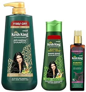 Buy Kesh King Scalp and Hair Medicine Anti-Hairfall Shampoo, 600 ml & Emami Kesh King Damage ...