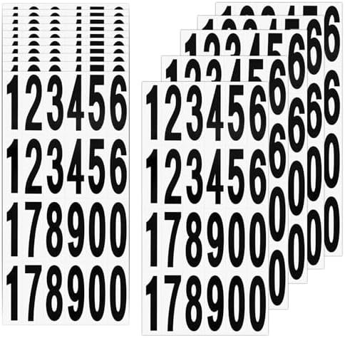 15 Sheets Self-Adhesive Vinyl Letters Numbers Kit,Waterproof Mailbox ...