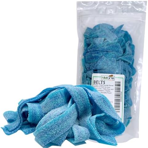 Amazon.com : Dorval Berry/Blue Sour Power Belts Gummi Candies | Vegan ...