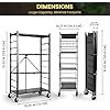 Amazon.com: Regaliance Foldable Shelf with Wheels | 4-Tier Versatile ...