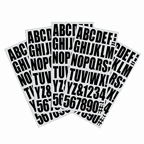 Amazon.com: Black Vinyl Letters Numbers Stickers 2 Inches,5 sets 220 ...