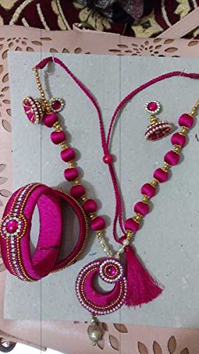 Buy Silk Thread Jewellery Set at Amazon.in