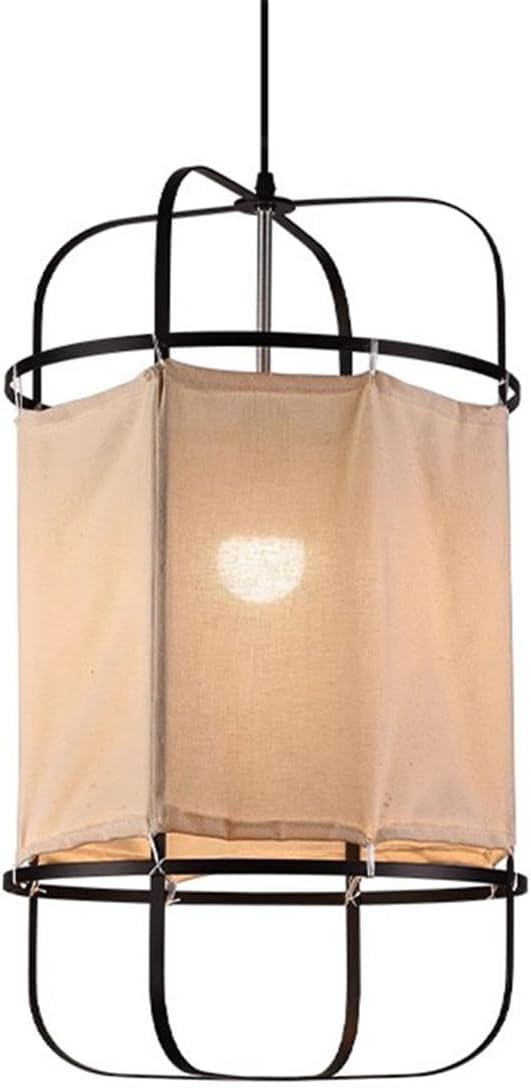 WVKANATI 11.8” Linen Fabric Decor Lamp Shade Hollow Chandelier Large ...