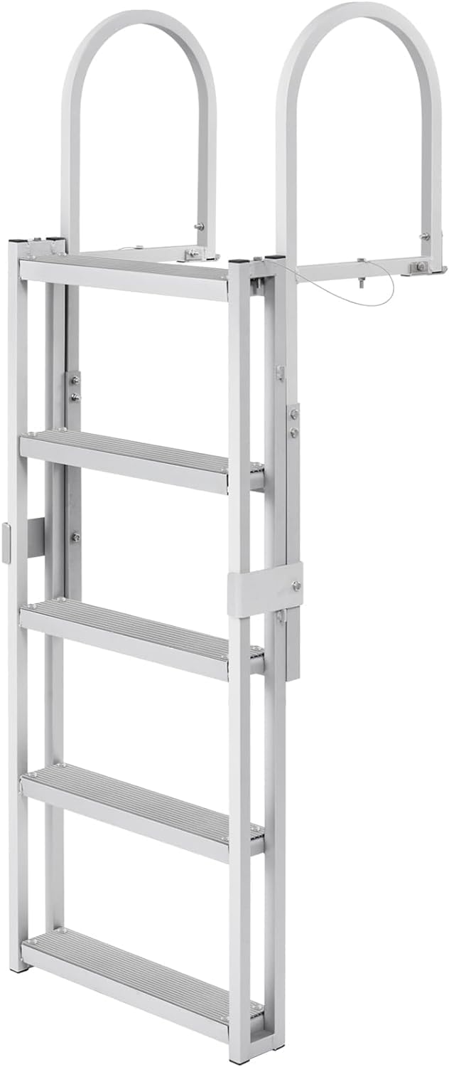 Amazon.com: JIF Marine Folding Dock Step Ladder – 4-Step Aluminum ...