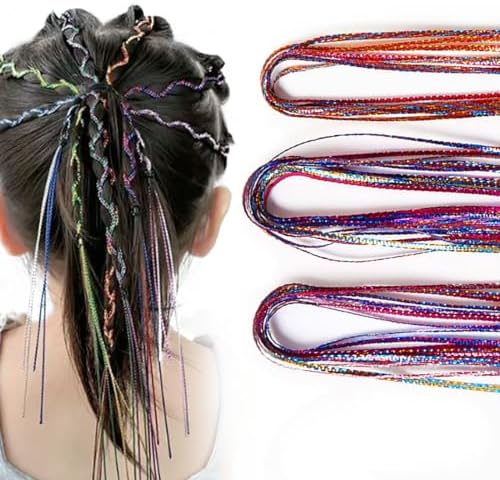Amazon.com : 120 PCS Colorful Hair Wrap String for Braids, Multi ...