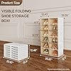 Amazon.com: ANTBOX Shoe Organizer Storage Box, Portable Folding Shoe Rack For Closet With ...