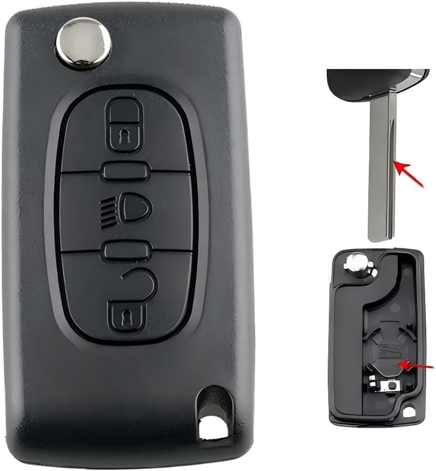 Car Key Fob Fits for Citroe-n C1 C2 C3 C4 C5 C6 Dispatch Berlingo Grand ...