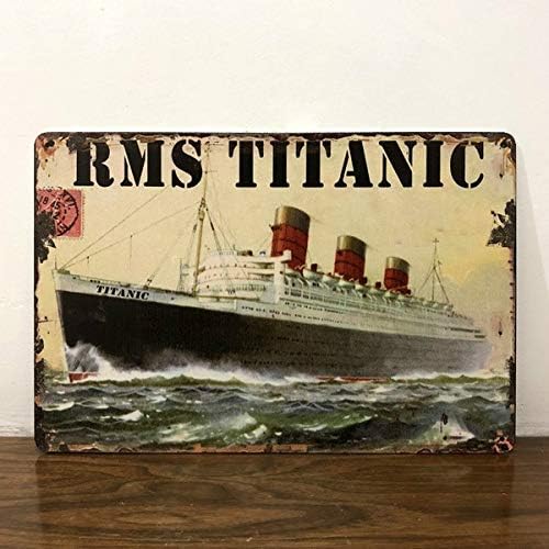 Tin/Metal Sign 12x8 inches Tin/Metal Sign Titanic Metal Poster Wall Art ...