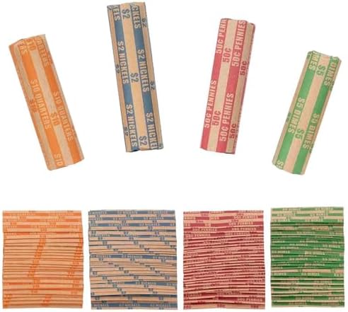 Amazon.com : Coin Wrappers 100 Assorted, Flat Coin Rolls Wrappers ...