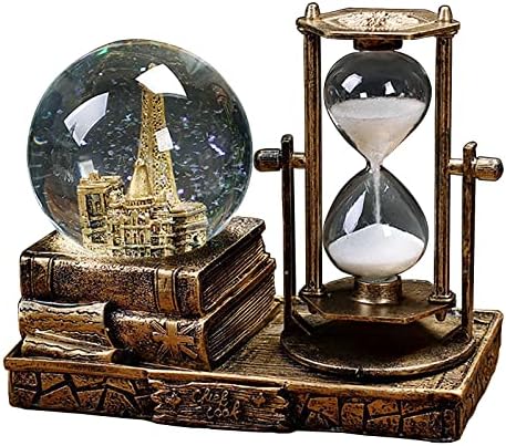 Amazon.com: FLJZCZM Music Crystal Snow Globe with Hourglass Timer Home ...