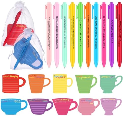 20 Pack Colorful Ballpoint Pens with Inspirational Quotes, 20 Pack ...