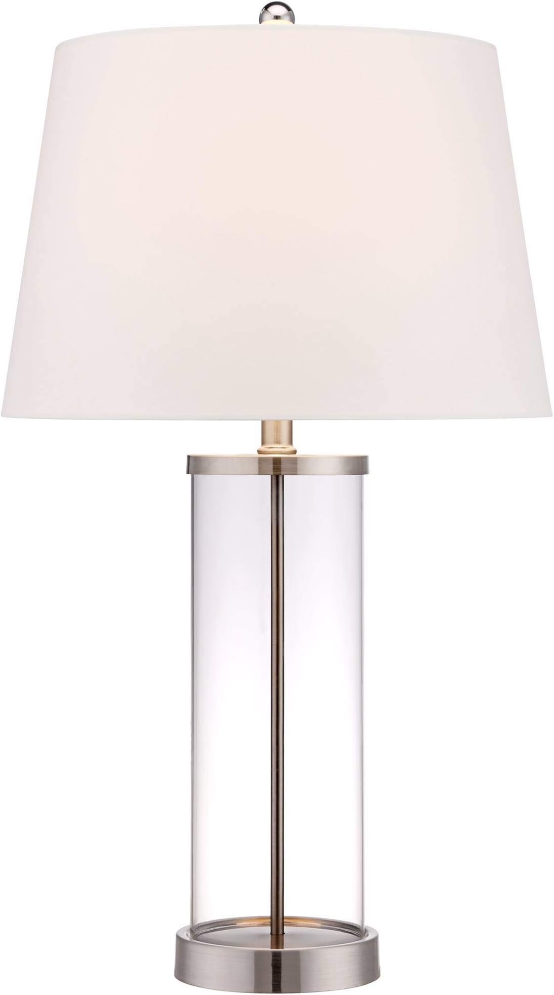 360 Lighting Modern Coastal Table Lamp Fillable 26.25" High Clear Glass ...