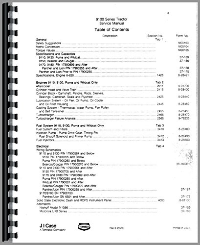 Steiger Wildcat 1000 Tractor Service Manual: Steiger: 6301147753564 ...