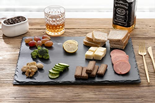 WLWNWFT Slate Plate, 30 x 40 cm, Large Slate Serving Plate with Chalk ...