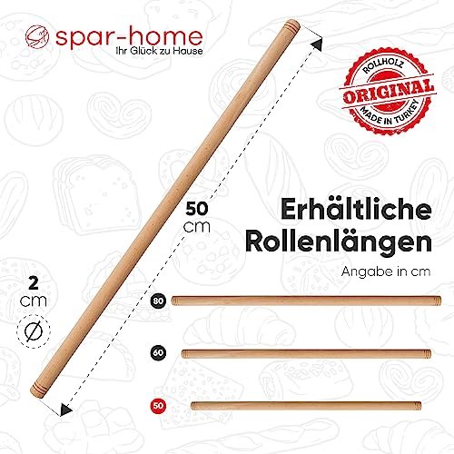 spar-home Turkish Rolling Pin – Traditional Beech Wood Rolling Pin ...
