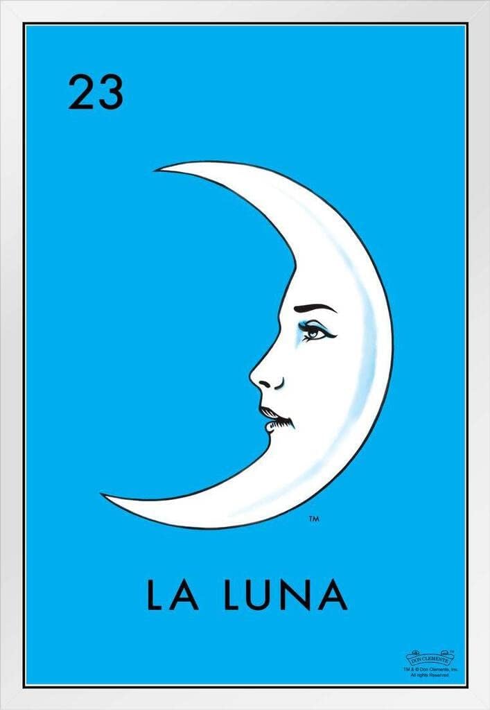 Amazon.com: 23 La Luna Moon Loteria Card Mexican Bingo Lottery Day Of ...